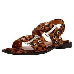 Riemchensandale Steve Madden "Steve Madden Sandalen Leder", Damen, Gr. 39, braun (leopard), Leder, Schuhe Riemchensandale