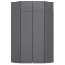 Kleiderschrank Rauch "Eckschrank Schrank Ankleidezimmer Schlafzimmer Garderobe LAGOA", graumetallic, B:117cm H:235cm T:117cm, Holzwerkstoff, Schr&auml;nke, Kleiderschrank, voll ausgestattet viel Stauraum, optional mit Aufsatz MADE IN GERMANY
