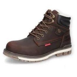 Winterboots Dockers BY GERLI, Herren, Gr. 41, braun (schoko), Leder, Schuhe Winterboots, Schn&uuml;rboots mit Warmfutter