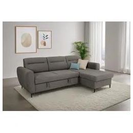 Ecksofa TRENDS BY HG "Bella L-Form, B: 248 cm", d505 enjoy new 24 grafite, B:248cm H:87cm T:153cm, 92% Polyester;8% Nylon, Sofas, Ecksofa, mit Bettfunktion & Bettkasten