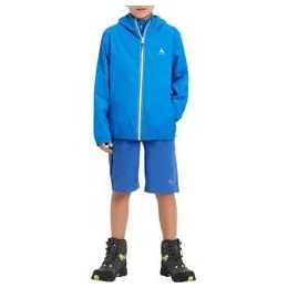Regenjacke MCKINLEY "Regenjacke Kereol II jrs", Jungen, Gr. 152, blau, Web, Obermaterial: 100% Polyester, unifarben mit Farbeins&auml;tzen, hoch geschlossener Ausschnitt, eingesetzt elastischer Bund mit Gummizug, Jacken Regenjacke