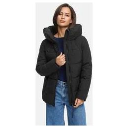 Winterjacke Marikoo "Kuscheltatze", Damen, Gr. M, schwarz, Obermaterial: 100% Polyester; Futter: 100% Polyester; Wattierung: 100% Polyester; &Auml;rmelfutter: 100% Polyester, Jacken Winterjacke, mit w&auml;rmendem Innenfutter und extra hohem Kragen
