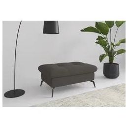 Sit & More Polsterhocker SIT & MORE "Amica", grau (fango), B:102cm H:47cm T:69cm, 100% Polyester, Hocker, Polsterhocker, mit Stauraum