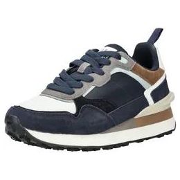 Sneaker Bullboxer "Bullboxer Sneaker Leder", Herren, Gr. 42, blau (navy), Leder, Schuhe Sneaker
