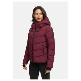 Winterjacke Marikoo "Yukanii", Damen, Gr. M, wine, Obermaterial: 100% Polyester; Futter: 100% Polyester; Wattierung: 100% Polyester; &Auml;rmelfutter: 100% Polyester, Jacken Winterjacke, Kurze Winterjacke mit langen B&uuml;ndchen und Daumenloch