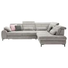 Ecksofa, beige (famosa ecru), SET ONE BY Musterring, Sofas, B/H/T: 317cm x 86cm x 220cm, Flachgewebe, Armlehne links, Sitztiefenverstellung,ohne Kopfteilverstellung,Ohne Bettfunktion,Ohne Schubkasten, 100% Polyester, Ecksofa, Kaltschaumpolsterung, Flachgewebe, whlw. mit Funktionen, Sitzh&ouml;he 49, B:317cm H:86cm T:220cm