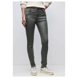 Lederimitathose Street One, Damen, Gr. 42, L&auml;nge 32, balsam gr&uuml;n, Stoff, 79% Viskose, 18% Nylon, 3% Elasthan, unifarben, comfort fit normal, Hosen, mit Coating
