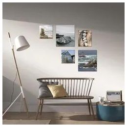 Bild Art for the home "Strand", bunt (farbe bild(er): blau), B:60cm H:30cm, Bilder, Bild, Strand SET 5-teilig 80x60 cm
