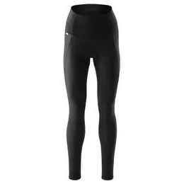 Fahrradhose Gonso "Essential Tight High Waist Therm W", Damen, Gr. 42, Normalgr&ouml;&szlig;en, schwarz, 77% Polyamid, 23% Elasthan, Hosen Fahrradhose, Damen Radhose mit Dry Up Air Sitzpolster, Tight Fit