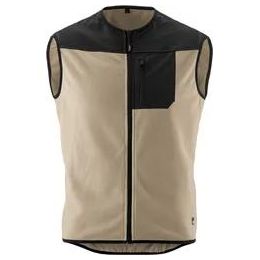Fahrradjacke Gonso "ADVENTURE VEST FLEECE", Herren, Gr. XS, cream, 95% Polyester, 5% Elasthan, Rundhals, Jacken Fahrradjacke, Unisex Radweste, warme Fleece-Weste, integrierte Smartphone Tasche