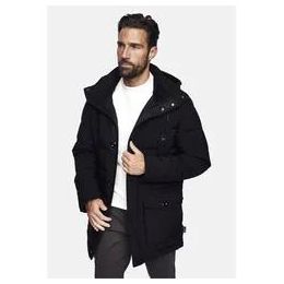 Parka NEW CANADIAN "Thinsulate-Funktionsparka", Herren, Gr. 26, schwarz, 100% Polyester, unifarben, lang, ohne Ausschnitt, Jacken Parka, mit Fleece-Einsatz am Innenkragen