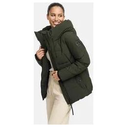 Winterjacke Marikoo "Kuscheltatze", Damen, Gr. S, schwarz olive, Obermaterial: 100% Polyester; Futter: 100% Polyester; Wattierung: 100% Polyester; &Auml;rmelfutter: 100% Polyester, Jacken Winterjacke, mit w&auml;rmendem Innenfutter und extra hohem Kragen