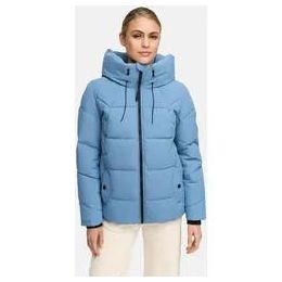 Winterjacke Marikoo "Kuscheltatze", Damen, Gr. M, powder blau, Obermaterial: 100% Polyester; Futter: 100% Polyester; Wattierung: 100% Polyester; &Auml;rmelfutter: 100% Polyester, Jacken Winterjacke, mit w&auml;rmendem Innenfutter und extra hohem Kragen