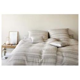 Bettw&auml;sche Elegante "Flair", natural, B/L: 135cm x 200cm, 1 Stk., 1 Stk., Halbleinen, B/L: 80cm x 80cm, 2 Stk., Halbleinen, Obermaterial: 50% Baumwolle, 50% Leinen, Bettw&auml;sche, Bettw&auml;sche, angenehmes Hautgef&uuml;hl