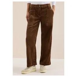 Cordhose Cecil, Damen, Gr. 34, L&auml;nge 26, mocha caramel, Stoff, 90% Polyester, 9% Nylon, 1% Elasthan, unifarben, loose fit lang, Hosen Cordhose, in Cord-Optik
