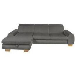 Ecksofa, grau (anthrazit), SET ONE BY Musterring, Sofas, B/H/T: 307cm x 86cm x 195cm, Cord, Ottomane links, Sitzh&ouml;he 49cm,Sitztiefenverstellung im 3-Sitzer,ohne Kopfteilverstellung,ohne Bettfunktion,ohne Bettkasten, 88% Polyester;12% Polyamid, Ecksofa, whlw. mit Funktion, Kaltschaum, in Cord, anthrazit, Sitzh&ouml;he 49, B:307cm H:86cm T:195cm