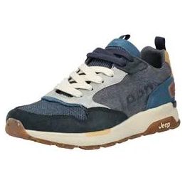 Sneaker JEEP "JEEP Sneaker Textil", Herren, Gr. 44, blau, Textil, Schuhe Sneaker