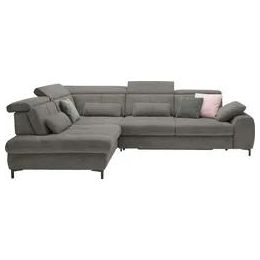 Ecksofa, grau (famosa slate), SET ONE BY Musterring, Sofas, B/H/T: 317cm x 86cm x 220cm, Flachgewebe, Armlehne rechts, Sitztiefenverstellung,ohne Kopfteilverstellung,Ohne Bettfunktion,Ohne Schubkasten, 100% Polyester, Ecksofa, Kaltschaumpolsterung, Flachgewebe, whlw. mit Funktionen, Sitzh&ouml;he 49, B:317cm H:86cm T:220cm