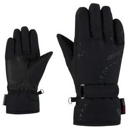 Skihandschuhe Ziener "LAMONIA-Z PR glove junior", M&auml;dchen, Gr. 6,5, schwarz, Obermaterial: 100% Polyester; Innenseite: 100% Polyester; Futter: 100% Polyester; Wattierung: 100% Polyester, Handschuhe