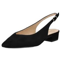 Slingpumps Peter Kaiser "Peter Kaiser Pumps Veloursleder", Damen, Gr. 38,5, schwarz, Veloursleder, Schuhe Slingpumps