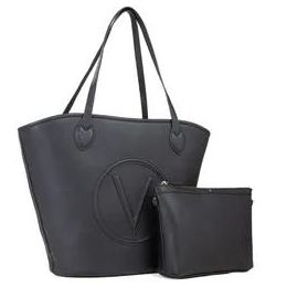 Shopper Valentino BAGS "SHOPPING SPECIAL COVENT", Damen, Gr. B/H/T: 55cm x 34cm x 15cm, schwarz, Lederimitat, Taschen Shopper, Damen Umh&auml;ngetasche, Tragetasche, Handtasche mit gro&szlig;er V-Pr&auml;gung
