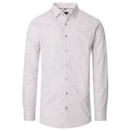 Businesshemd Venti "Venti Businesshemd Print", Herren, Gr. 44, Normalgr&ouml;&szlig;en, beige, 100% Baumwolle, bedruckt, schmal, Hemden