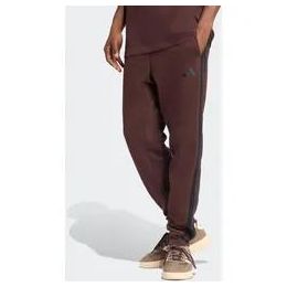 Sporthose Adidas SPORTSWEAR "ESSENTIALS 3-STREIFEN", Herren, Gr. 3XL, N-Gr, shadow braun, schwarz, normal, gr., Obermaterial: 55% Baumwolle, 36% Polyester, 9% Viskose, Hosen Sporthose
