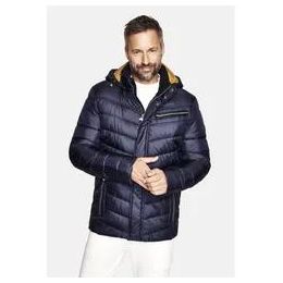 Steppjacke NEW CANADIAN, Herren, Gr. 27, blau (dunkelblau), 100% Polyester, unifarben, normal, ohne Ausschnitt, Jacken Steppjacke, mit Fleece-Einsatz am Innenkragen