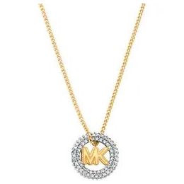 Kette mit Anh&auml;nger Michael Kors "Schmuck Geschenk Metall Halskette PREMIUM", gold (gelbgoldfarben), Halsketten, Damen, mit Zirkonia, Metall, L: 45,5 B: 1mm, wahlweise mit oder ohne Zirkonia, B:1mm