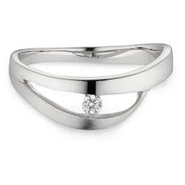 Silberring Bruno Banani "Schmuck Geschenk" Gr. 54, silberfarben, kristallwei&szlig;, Fingerringe, Damen, 54, Silber 925 (Sterlingsilber), 2mm, Silberring, mit Zirkonia (synth.)