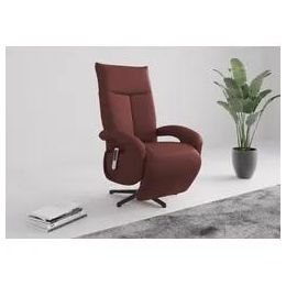 Sit & More TV-Sessel SIT & MORE "Amica, inkl. Kopfteilverstellung & Drehfunktion", rot (merlot), B:74cm H:112cm T:82cm, Sessel, wahlweise mit 2 Motoren, Akku und Aufstehhilfe