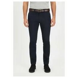 Jack & Jones Chinohose JACK & JONES "JPSTMARCO FRANCO CHINO W BELT", Herren, Gr. 30, L&auml;nge 30, blau (schwarz navy), Web, Obermaterial: 98% Baumwolle, 2% Elasthan, unifarben, slim fit kn&ouml;chellang, Hosen Chinohose