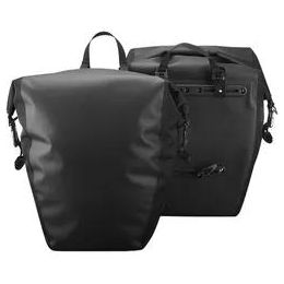 Fahrradtasche SACHSENRAD "Fahrradtasche Cargo Plus", schwarz, Taschen, B/H/T: 49cm x 38cm, PVC, wasserabweisend, B:49cm H:38cm