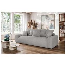 Big-Sofa Home Affaire "LAKESIDE klein 3-Sitzer Schlafsofa mit Bettkasten, Breite 238 cm", hellgrau, B:238cm H:85cm T:98cm, 83% Polyester, 17% Nylon, Sofas, Big-Sofa, Liegefl&auml;che 149x195 cm, hoher Sitzkomfort, Ma&szlig;e B/T/H: 238/98/85cm