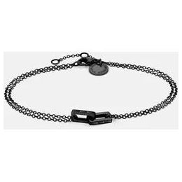 Armband Liebeskind Berlin "Schmuck Geschenk Edelstahl Armkette The Festive Mini Link Sparkle", schwarz (schwarz, schwarz, schwarz), Armb&auml;nder, Damen, 20cm, Edelstahl, Armband, mit Zirkonia (synth.)
