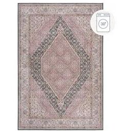 Teppich FLAIR RUGS "Briony", rosa, B:190cm H:4mm L:290cm, Polypropylen, Teppiche, Teppich, Waschbarer Traditioneller Teppich
