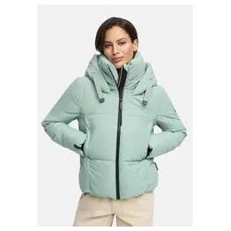 Winterjacke Marikoo "Ninikaa", Damen, Gr. M, smokey mint, Obermaterial: 100% Polyester; Futter: 100% Polyester; Wattierung: 100% Polyester; &Auml;rmelfutter: 100% Polyester, Jacken Winterjacke, kurze Winterjacke mit extra hohem Windschutzkragen