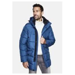 Steppjacke NEW CANADIAN, Herren, Gr. 35, blau (royalblau), 100% Polyester, unifarben, lang, ohne Ausschnitt, Jacken Steppjacke, mit abnehmbarem Innenkragen