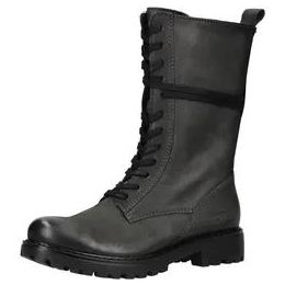 Schn&uuml;rstiefel Josef Seibel "Josef Seibel Stiefel Leder", Damen, Gr. 39, asphalt, Leder, Schuhe Schn&uuml;rstiefel