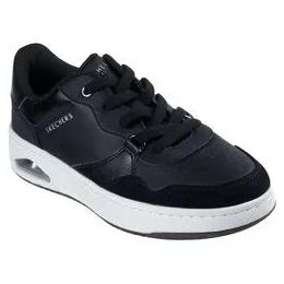 Sneaker Skechers "UNO CTL", Damen, Gr. 37, schwarz, Lederimitat, Veloursleder, Schuhe Sneaker, Retro Sneaker, Schn&uuml;rschuh mit Materialmix