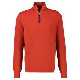 Troyer Lerros "Herren Stricktroyer in lebendiger Optik", Herren, Gr. 3XL, rot (scandinavian rot), 100% Baumwolle, ohne Ausschnitt, Pullover Troyer
