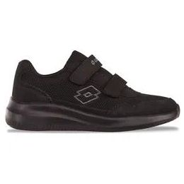 Sneaker Lotto, Kinder, Gr. 27, schwarz (schwarz, grau), Kunstfaser, Synthetik, unifarben, Schuhe Sneaker, - besonders leicht & bequem