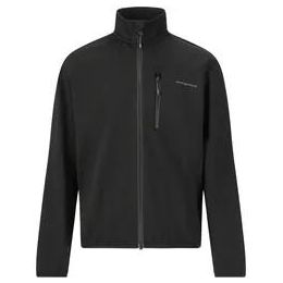 Outdoorjacke Endurance "Ofel jr.", Kinder, Gr. 128, schwarz, 93% Polyester, 7% Elasthan, unifarben, normal, hoch geschlossener Ausschnitt, Jacken Outdoorjacke, mit 4-Wege-Stretch f&uuml;r viel Bewegungsfreiheit
