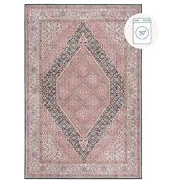 Teppich FLAIR RUGS "Briony", rosa, B:152cm H:4mm L:230cm, Polypropylen, Teppiche, Teppich, Waschbarer Traditioneller Teppich