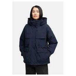 Winterjacke Marikoo "Shigaraa", Damen, Gr. M, navy, Obermaterial: 100% Polyester; Futter: 100% Polyester; Wattierung: 100% Polyester; &Auml;rmelfutter: 100% Polyester, Jacken Winterjacke, mit abnehmbarer Kapuze und Gummizug an der Taille