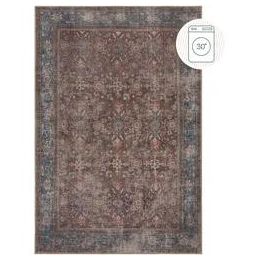 Teppich FLAIR RUGS "Cyra", rot, B:152cm H:4mm L:230cm, Polyester, Teppiche, Teppich, traditioneller Teppich, kurzflor, waschbar, Wohnzimmer, Schlafzimmer