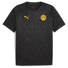 Trainingsshirt Puma "Borussia Dortmund Aufw&auml;rmtrikot Herren", Herren, Gr. S, schwarz gelb sizzle, Obermaterial: 100% Polyester, bedruckt, slim fit, Rundhals, Shirts
