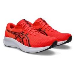 Laufschuh asics "PATRIOT 14", Damen, Gr. 44,5, schwarz (flash rot, schwarz), Textil, Schuhe Laufschuh, atmungsaktives Mesh-Obermaterial, Energiegeladene Mittelsohle