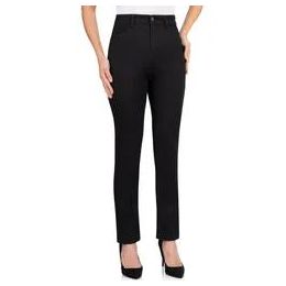 Straight-Jeans WONDERJEANS "High Waist Straigth", Damen, Gr. 40, L&auml;nge 32, schwarz (forever pure schwarz), Denim/Jeans, Obermaterial: 65% Baumwolle, 30% Polyester, 5% Elasthan, unifarben, straight fit lang, Jeans Straight-Jeans, mit Stretch