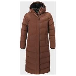 Sch&ouml;ffel Parka SCH&Ouml;FFEL "Urban Down Coat Style Vindave WMS", Damen, Gr. 44, braun (4805, braun), Oberstoff: 100% Polyester; (Membran: Thermoplastisches Polyurethan); Futter: 100% Polyester; ENTH&Auml;LT NICHTTEXTILE TEILE TIERISCHEN URSPRUNGS; F&uuml;llung: 80% Daune, 20% Federn, regular fit, hoch geschlossener Ausschnitt, Jacken Parka